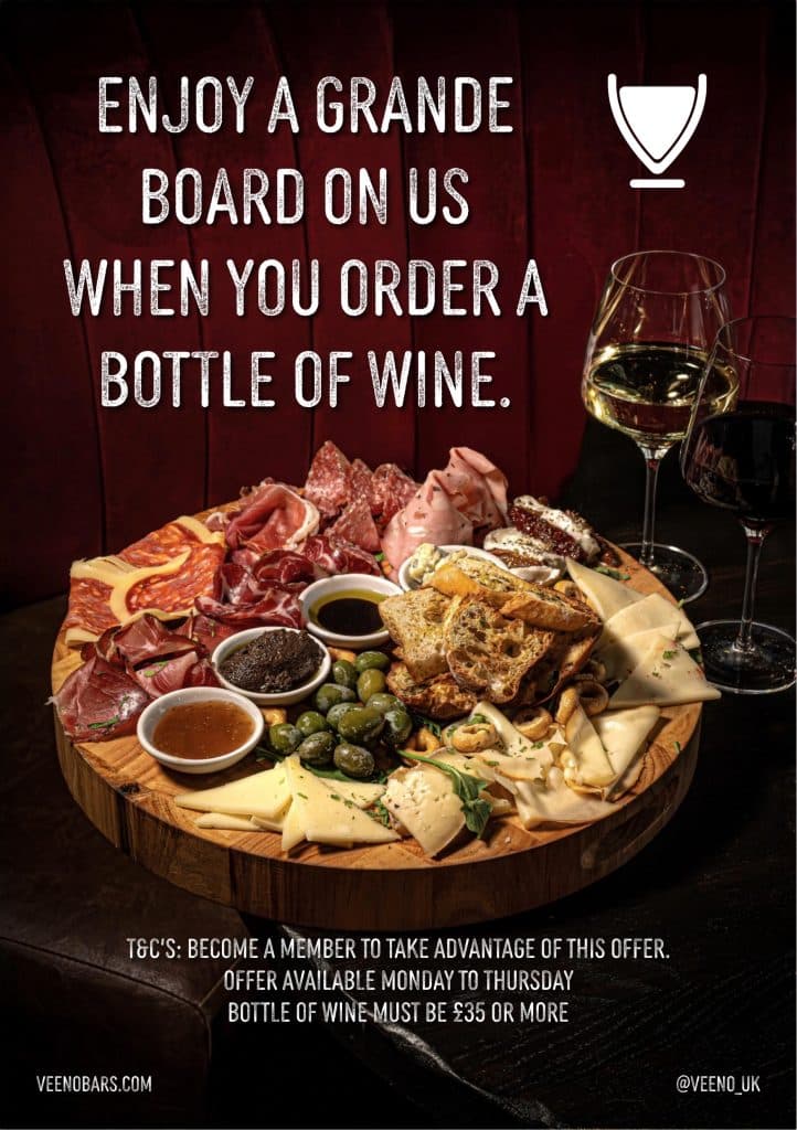 Complimentary Grande Board Offer at Veeno | Chester.com